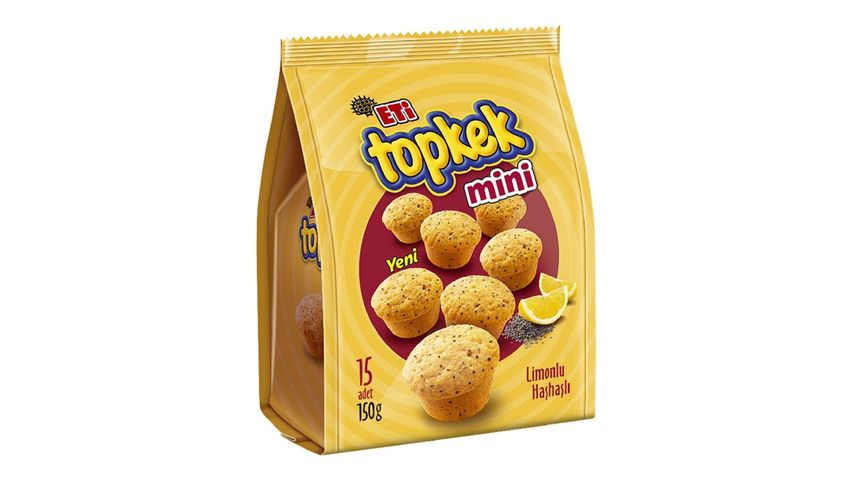 Eti Topkek Mini Limonlu Haşhaşlı Kek 150 g - yemeksepeti.com