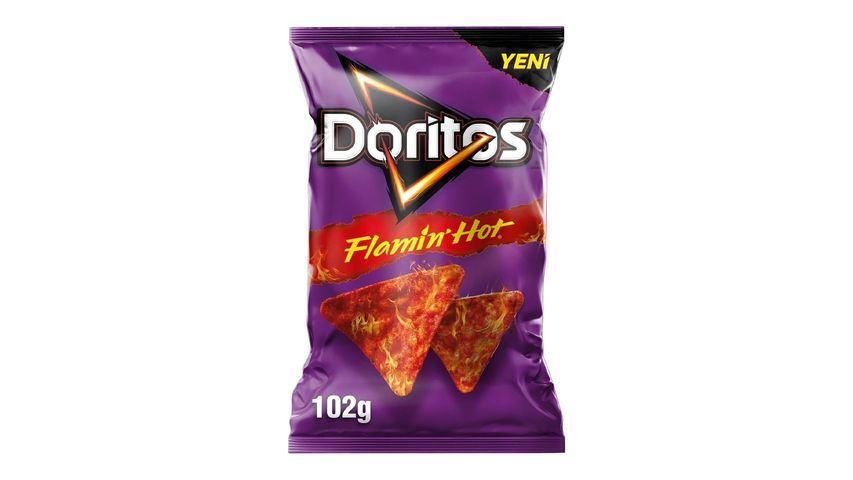 Doritos Flamin' Hot Acı Biberli ve Peynirli Mısır Cips Süper Boy 102 g ...