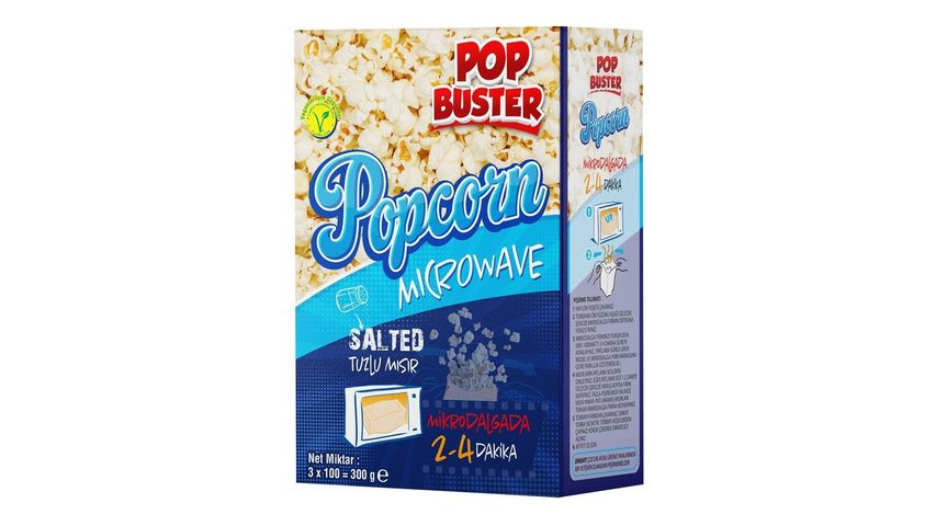 Pop Buster Mikrodalga Tuzlu Mısır 3 x 100 g - yemeksepeti.com