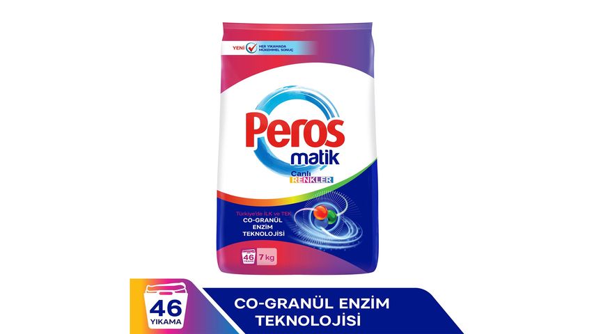 Peros Canlı Renkler Toz Çamaşır Deterjanı 7 kg - yemeksepeti.com
